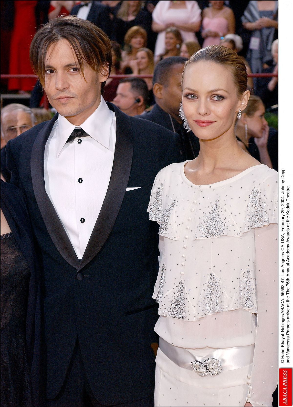 Photo : Los Angeles, 29 février 2004. Johnny Depp et Vanessa Paradis ...