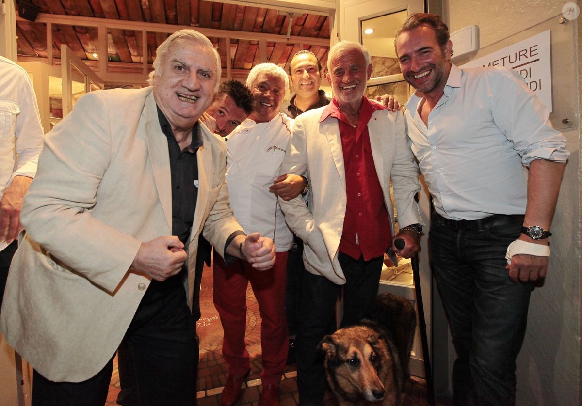 Photo : Aldo Maccione, Mamo, Jean-Paul Belmondo et Jean Dujardin ...