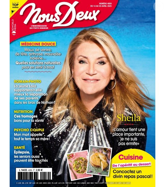 Photo : Sheila est en couverture du magazine "Nous Deux" du 14 avril ...