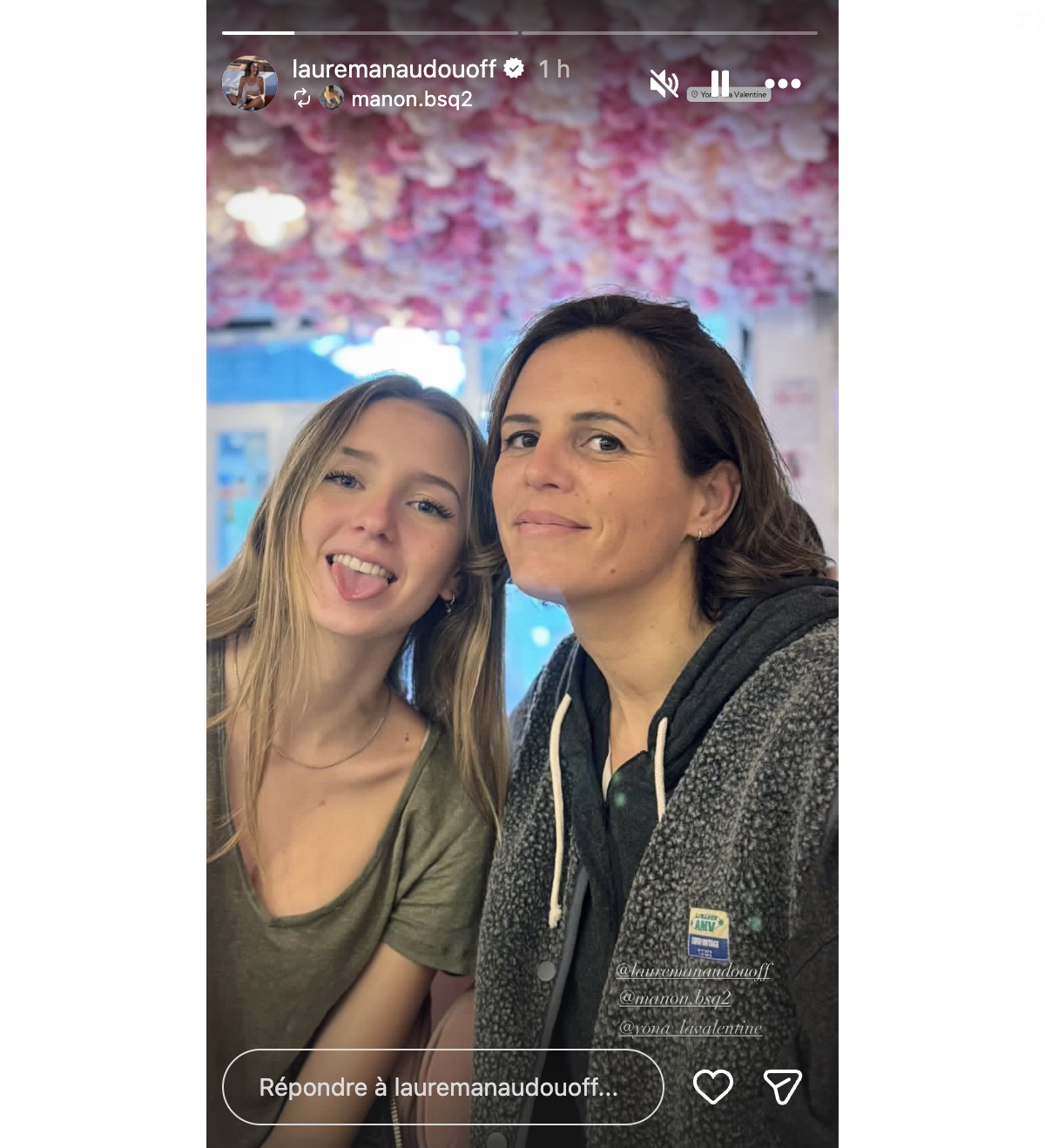 Photo : Laure Manaudou avec sa fille Manon sur Instagram le 21 décembre ...