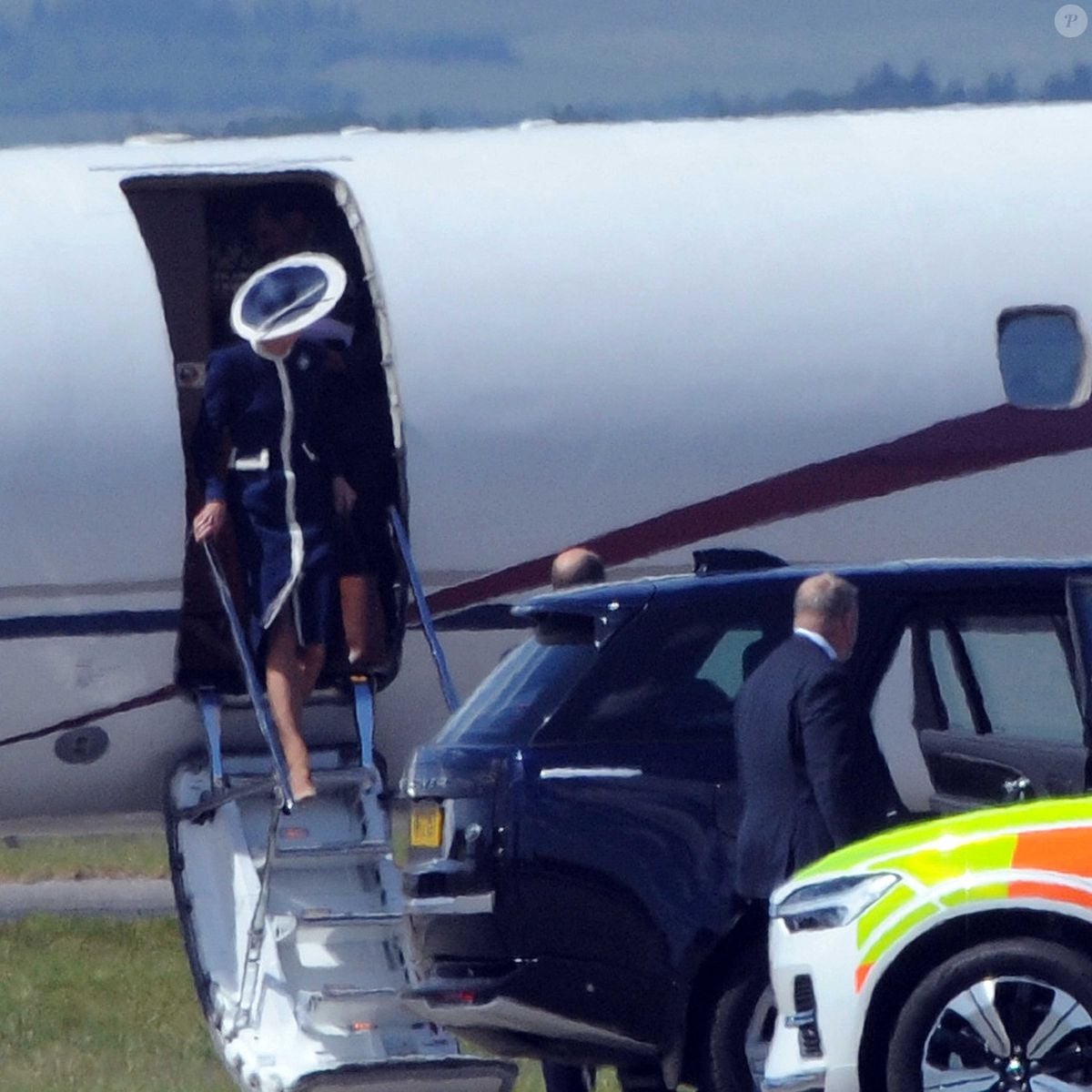 Photo : Le prince William et son épouse Kate Middleton à l'aéroport de ...