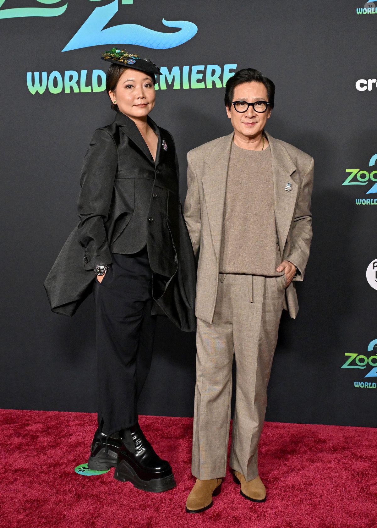Photo : Echo Quan and Ke Huy Quan. Avant-première de « Zootopie 2 » des ...