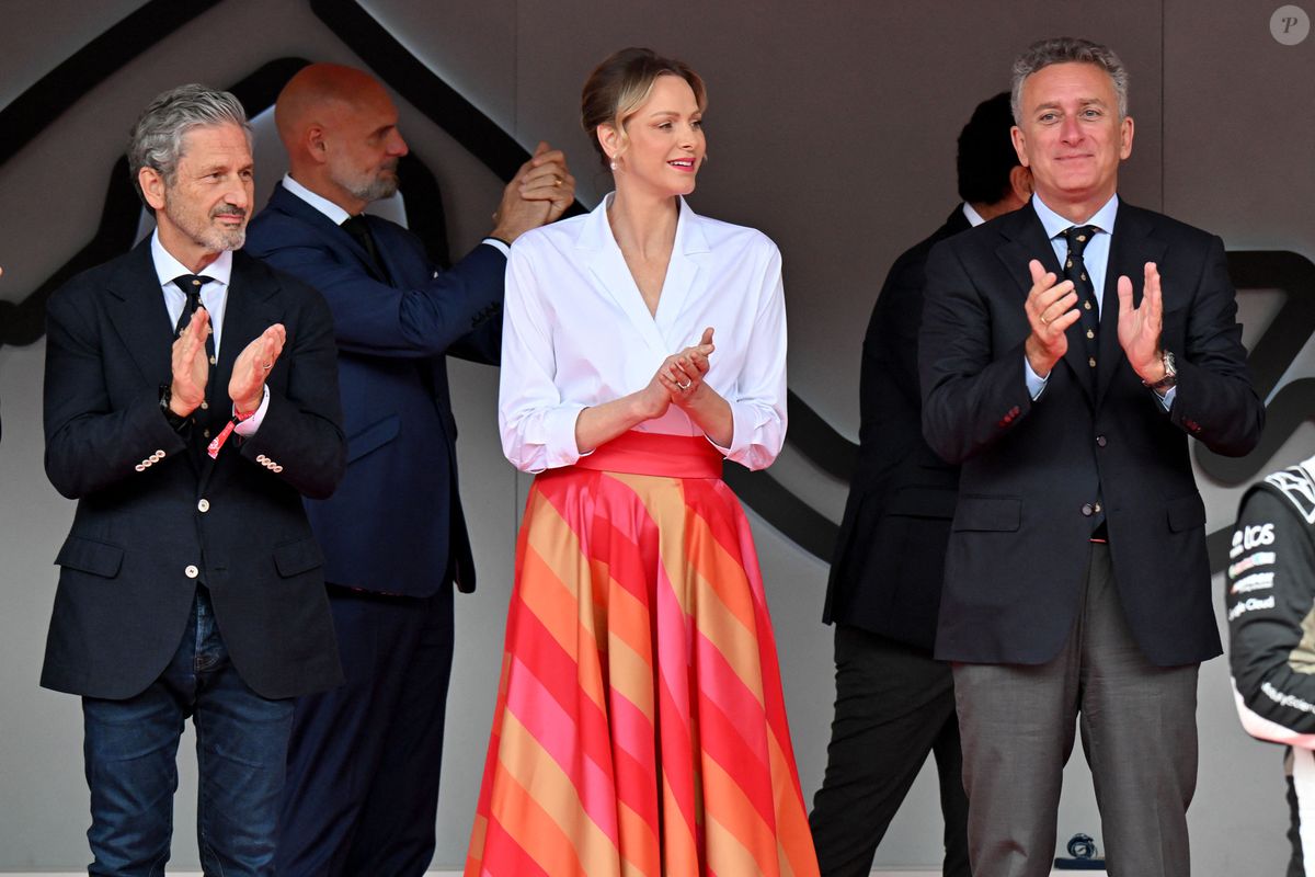 Photo : Mike Fries, le PDG de Liberty Global, la princesse Charlene de ...