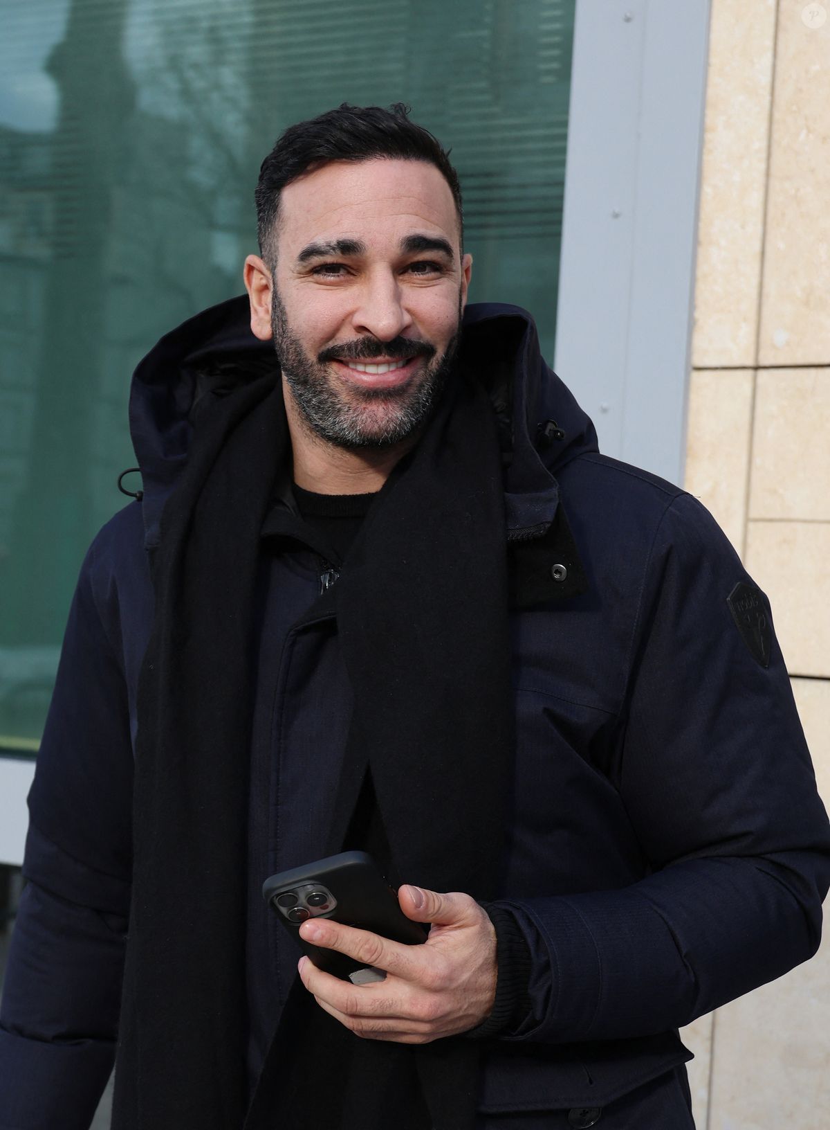 Photo : Exclusif - Adil Rami à la sortie des studios de RTL à Neuilly ...