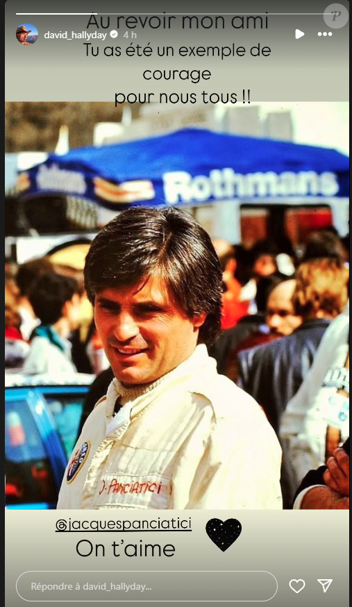 Photo : David Hallyday rend hommage à un ami sur "Instagram". - Purepeople