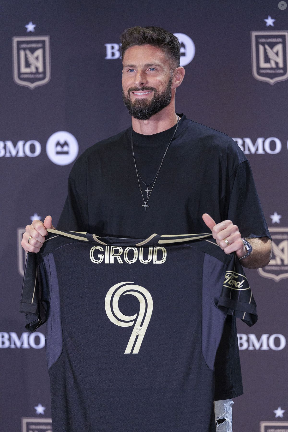 Photo : Présentation officielle d'Olivier Giroud au club de Los Angeles ...