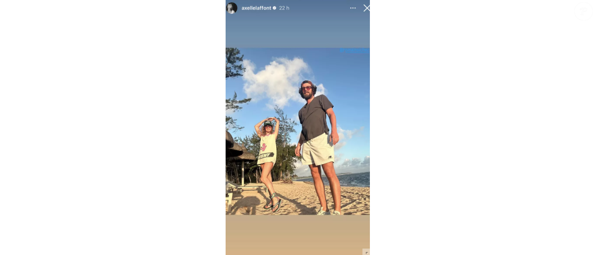 Photo : Axelle Laffont et son chéri Romain, "Instagram". - Purepeople