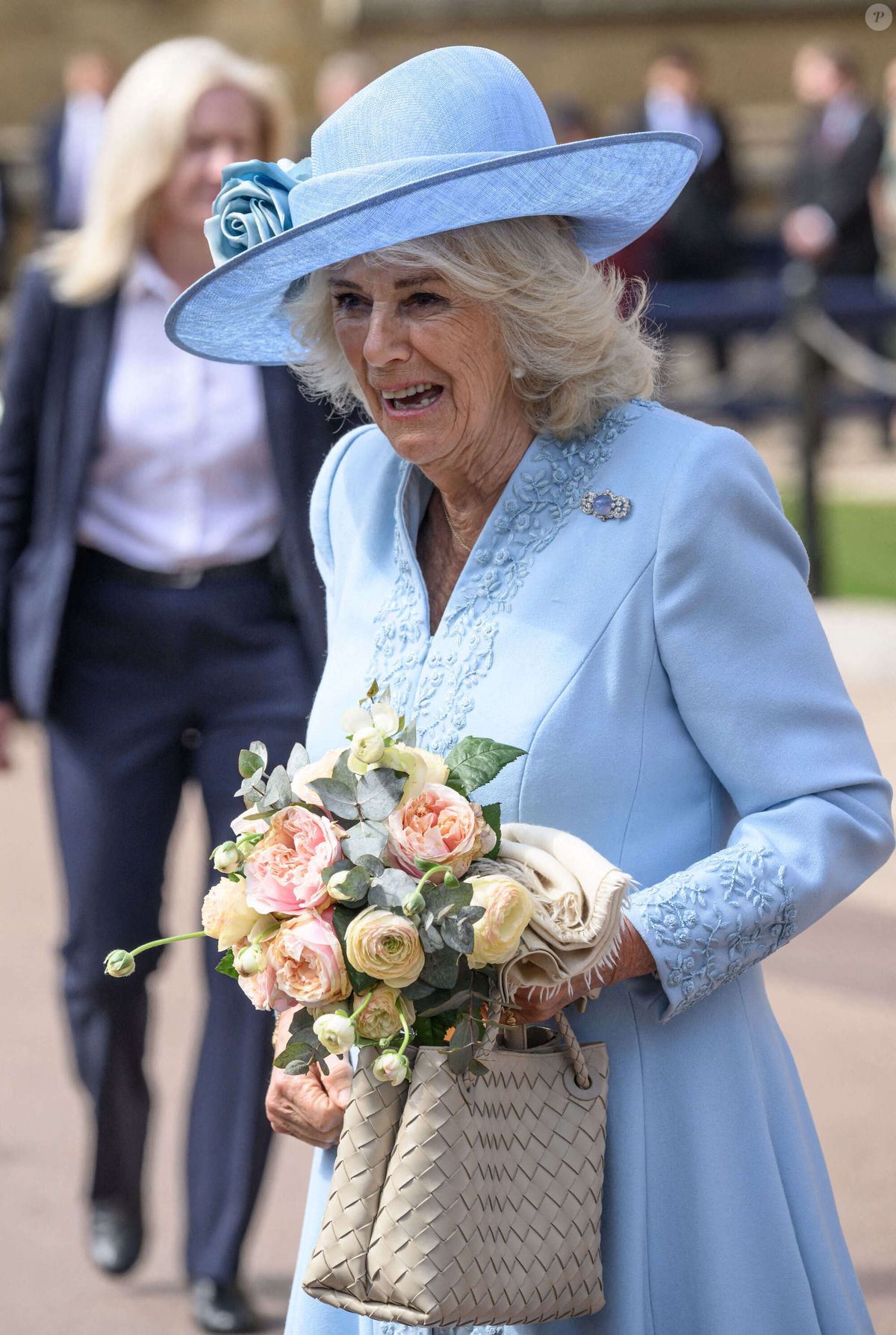 Photo : La Reine Camilla lors de la messe de Pâques à la chapelle St ...