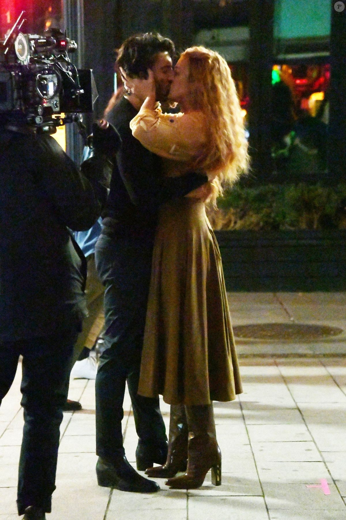 Photo : New York, NY - Blake Lively et Justin Baldoni sur le plateau de ...