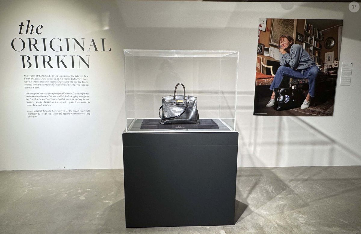 Photo : Le tout premier sac Hermès Birkin, conçu pour Jane Birkin en ...