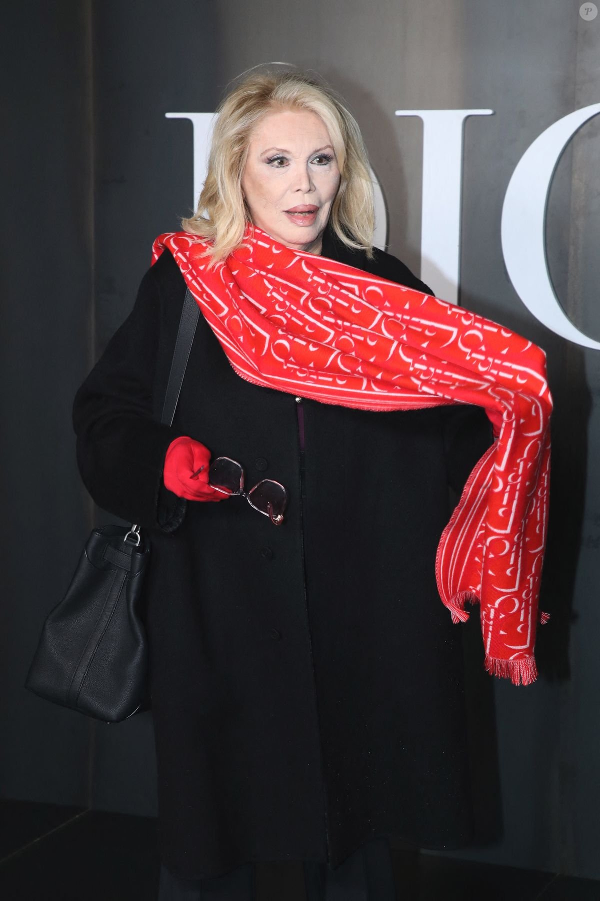 Photo : Amanda Lear au photocall du défilé Dior Homme à l'École ...