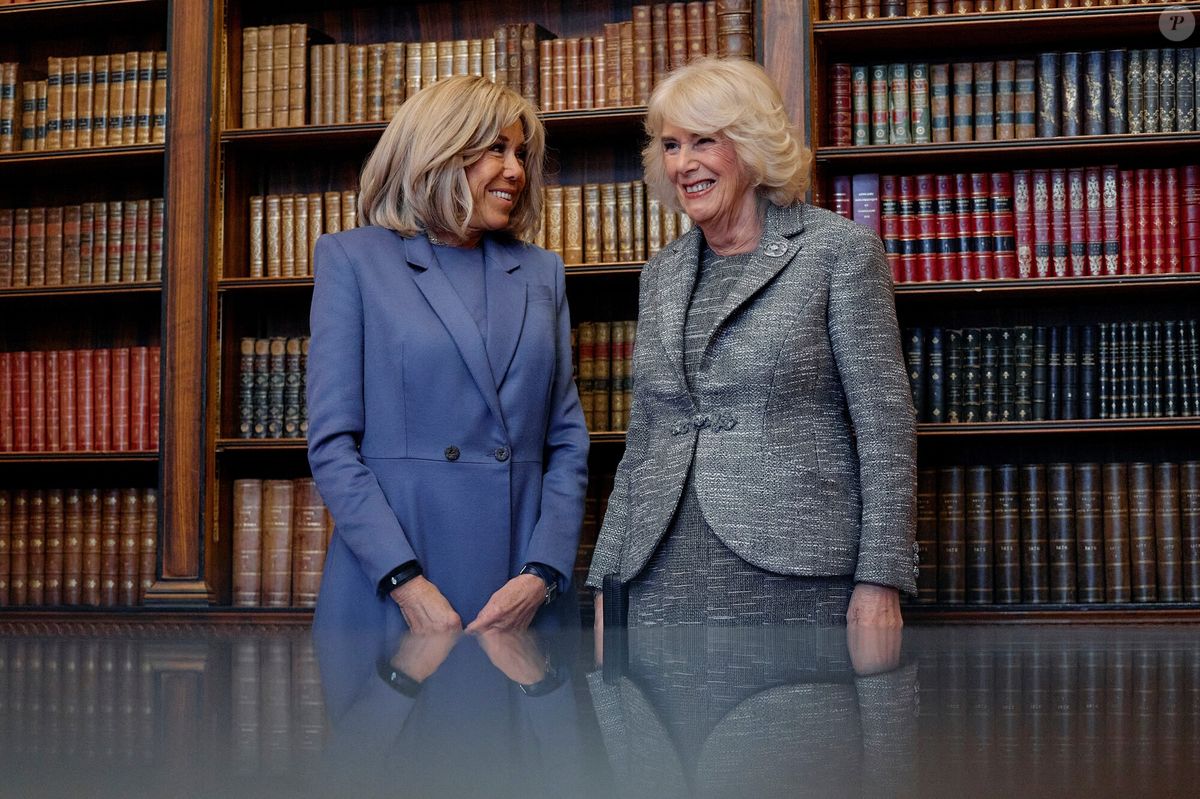 Photo : Brigitte Macron et Camilla Parker Bowles, reine consort d ...