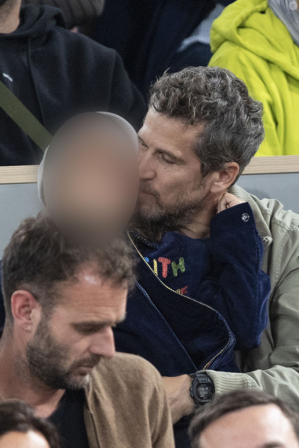 Photo : Guillaume Canet et sa fille Louise dans les tribunes lors des ...