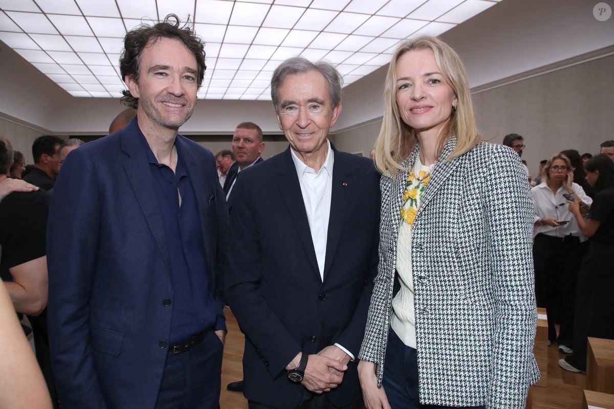 Photo : Bernard Arnault entre Antoine Arnault et Delphine Arnault ...