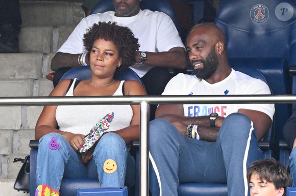 Photo : Teddy Riner et sa femme Luthna Plocus en tribunes pendant l ...