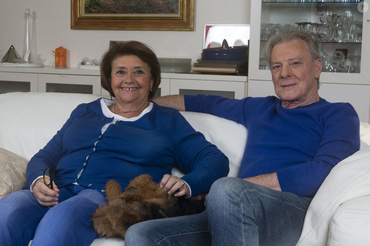 Photo : Herbert Leonard et sa femme Cléo chez eux à Barbizon le 2016/12 ...