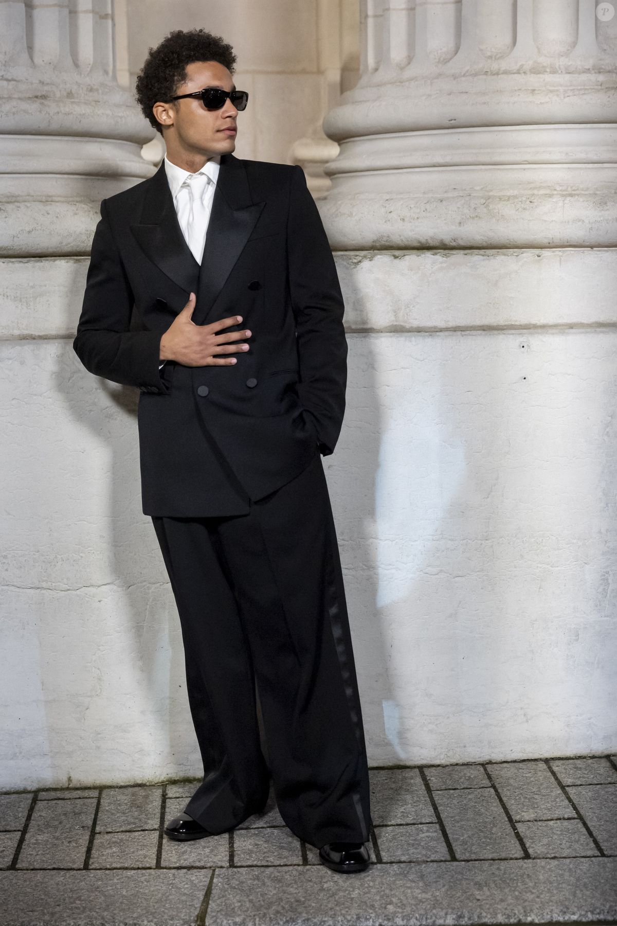 Photo : Corteon Moore - Photocall du défilé Saint Laurent "Collection ...