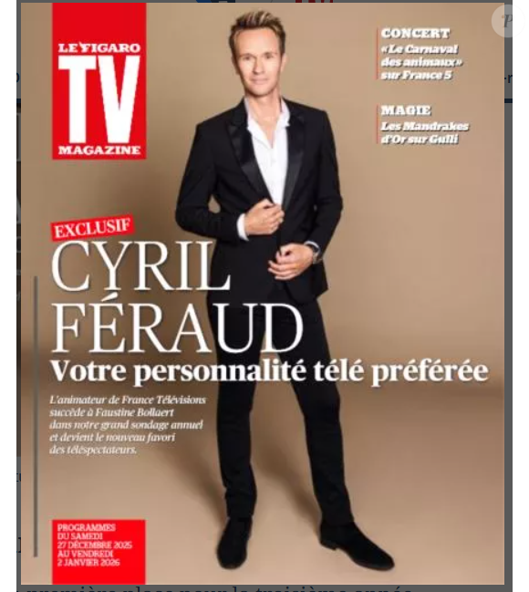 Photo : Cyril Féraud en couverture de TV Magazine, il est l'animateur ...