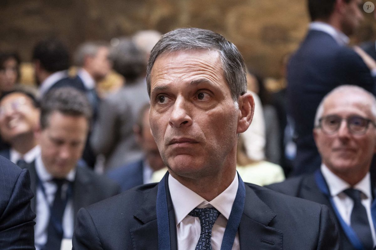 Photo : CEO of CMA-CGM group French Lebanese Rodolphe Saade attends the ...