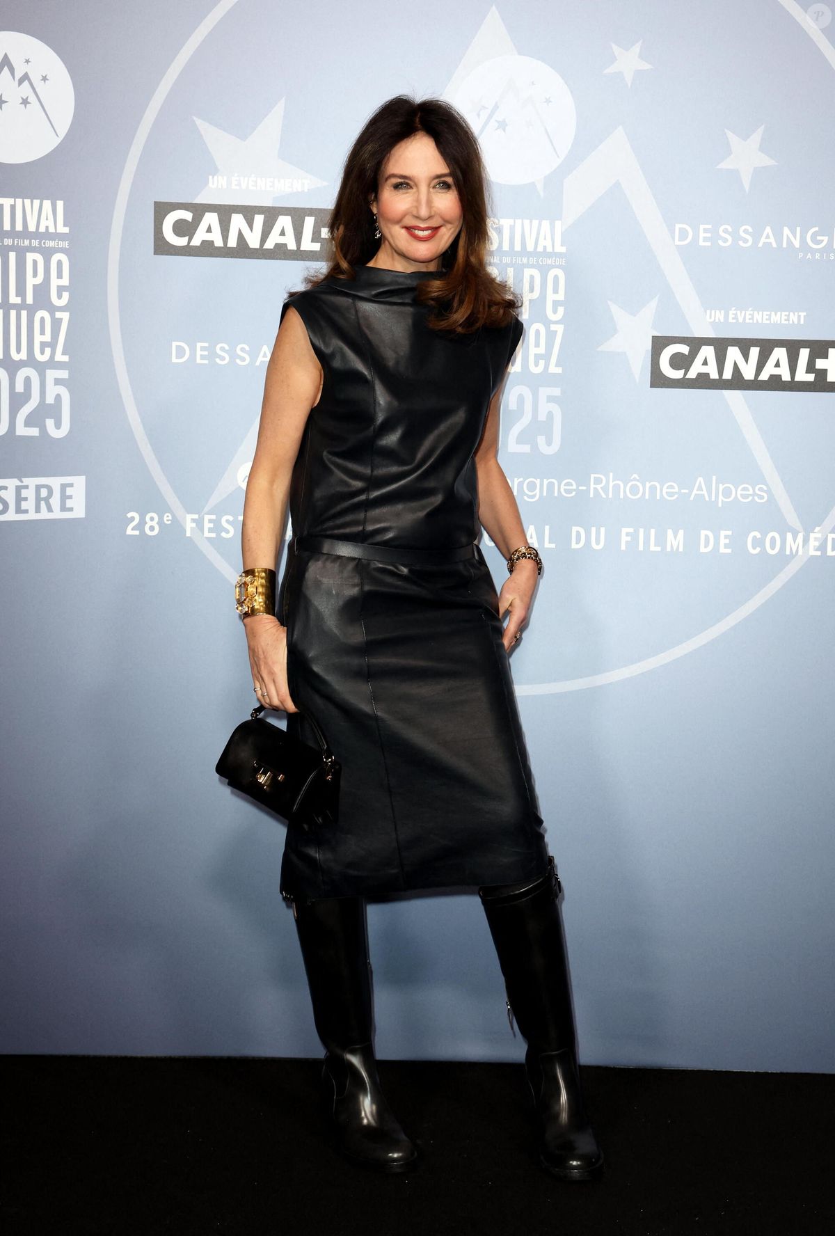 Photo : La comédienne avait misé sur une tenue 100% cuir pour l ...