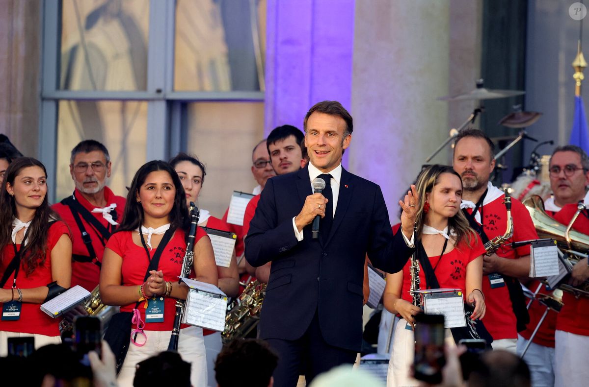 Photo : Emmanuel Macron - Réception de la France Music Week au Palais ...