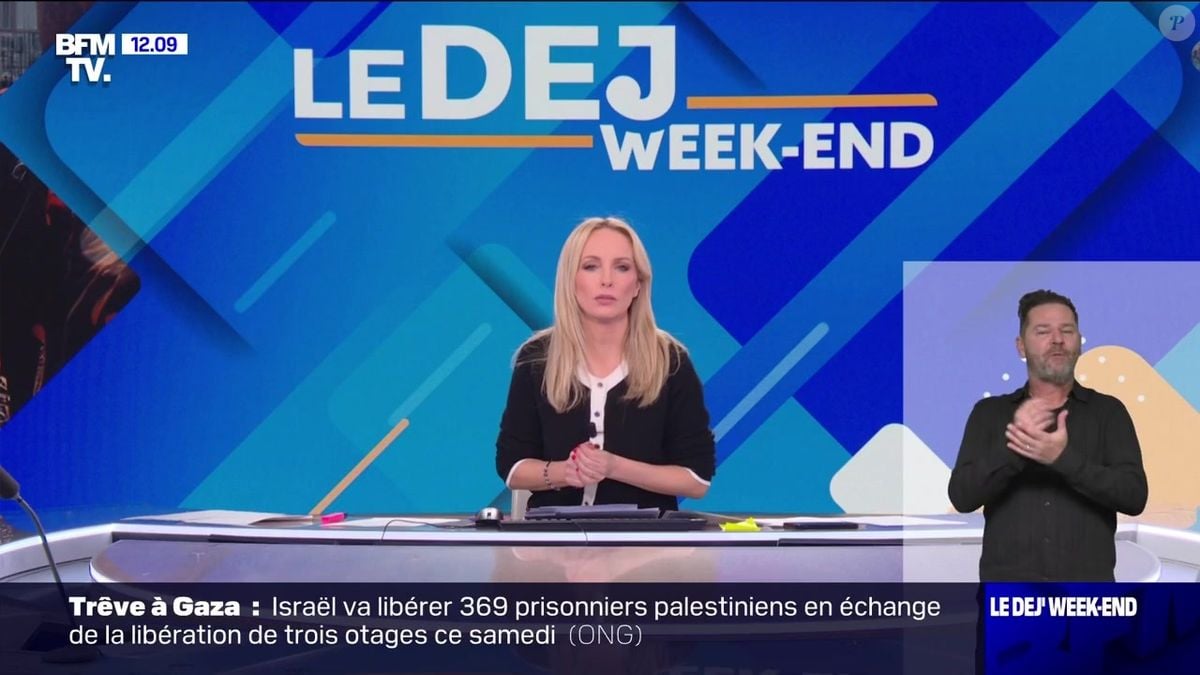 Photo : Anne Seften effectue ses premiers pas sur l'antenne de BFMTV le ...