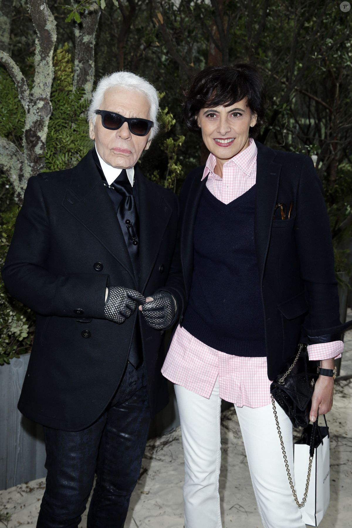 Photo : Karl Lagerfeld et Ines de la Fressange - -People au defile de ...