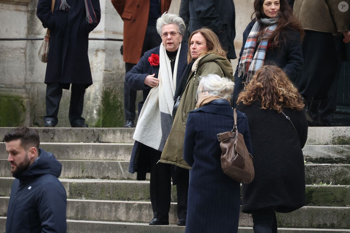 Photo : Françoise Laborde arrivant à la cérémonie des obsèques de ...
