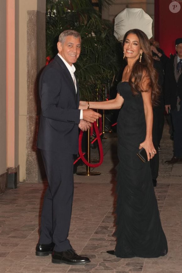 Photo : George Clooney et Amal Ramzi Alamuddin assistent à la soirée d ...