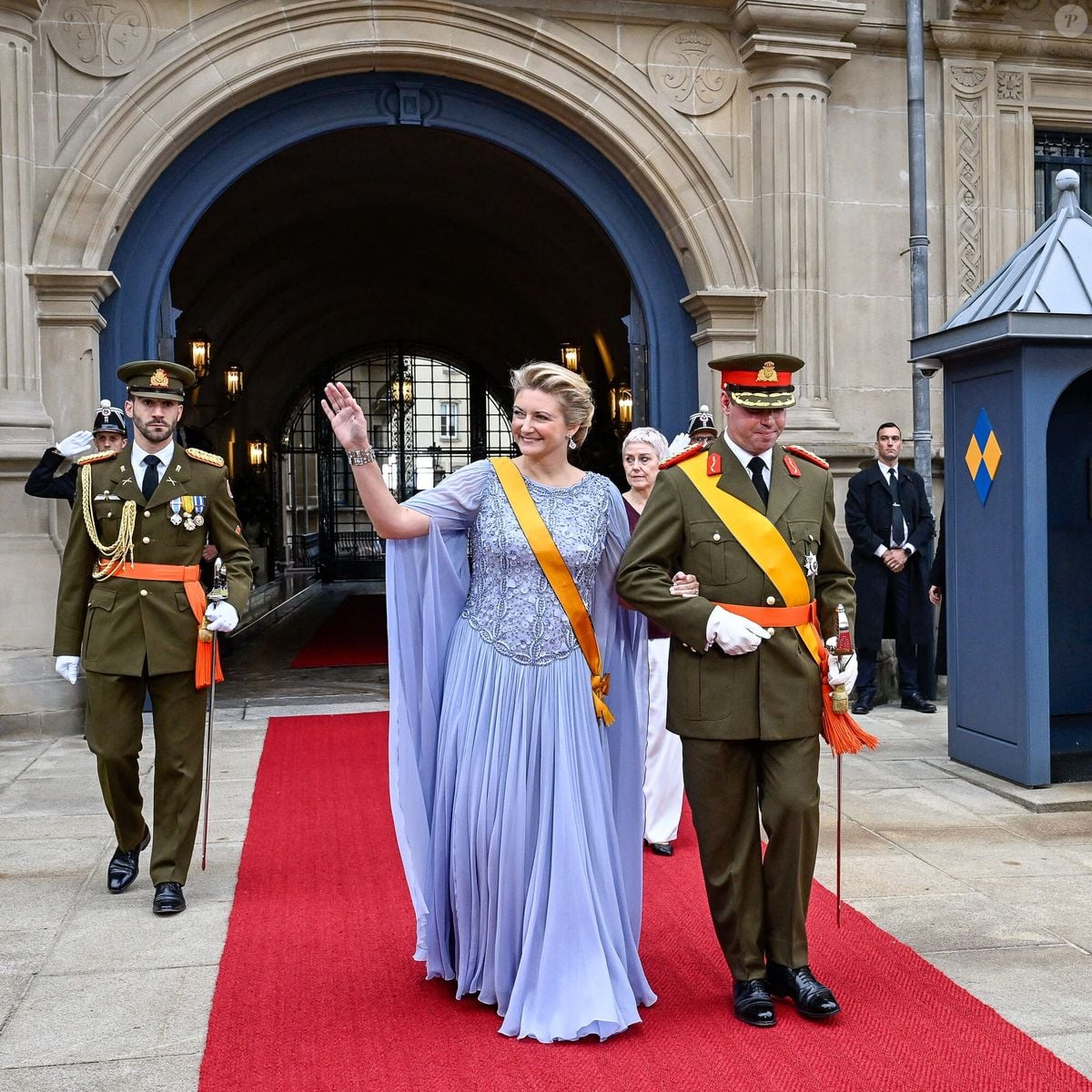 Photo : Le Grand-Duc Guillaume de Luxembourg et la Duchesse Stéphanie ...