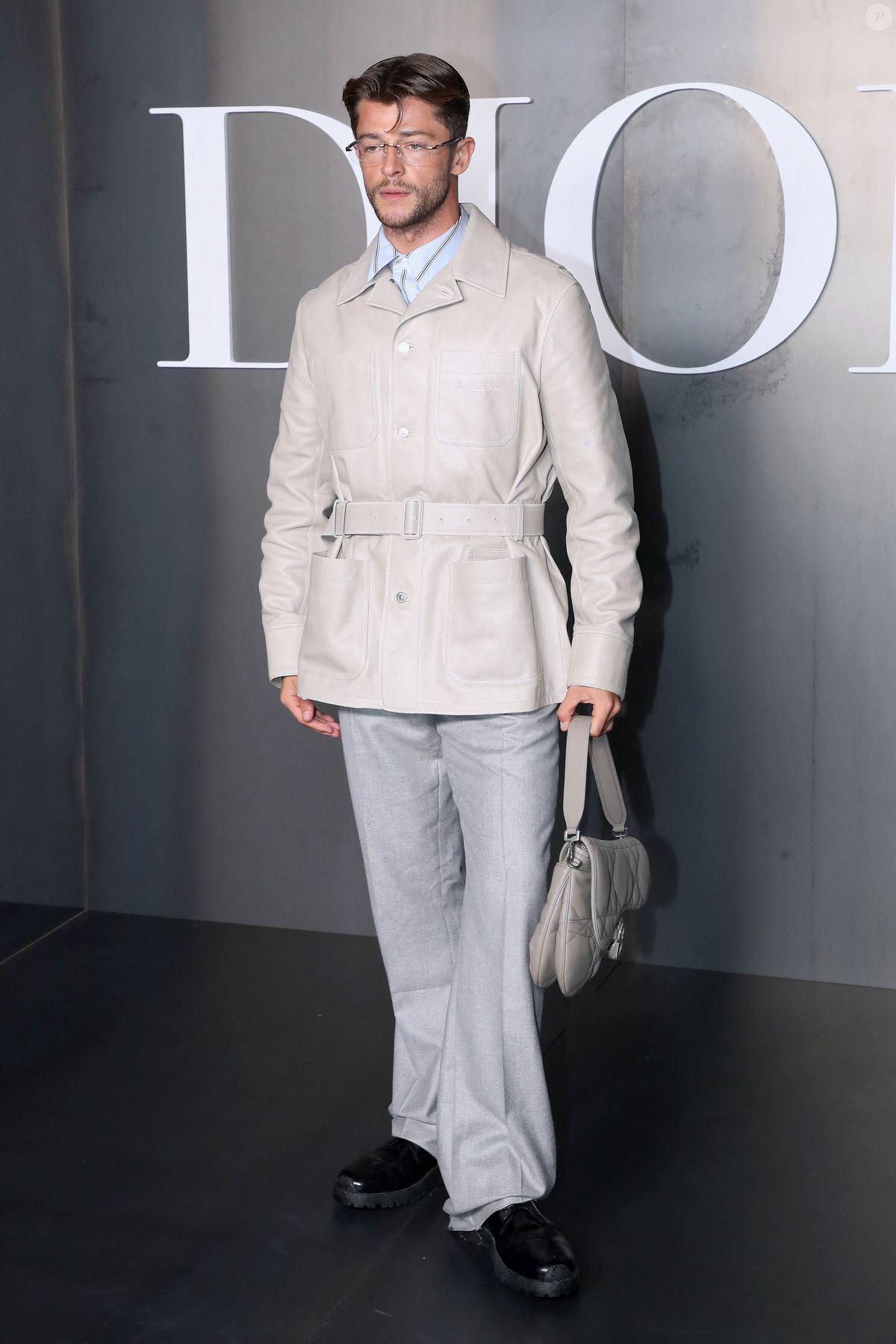 Photo : Sam Salter au photocall du défilé Dior Homme à l'École ...