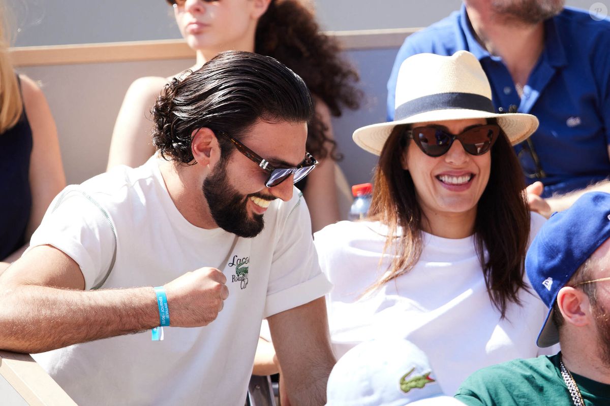 Photo : Adrien Galo. Sofia Essaïdi en tribunes lors des Internationaux ...