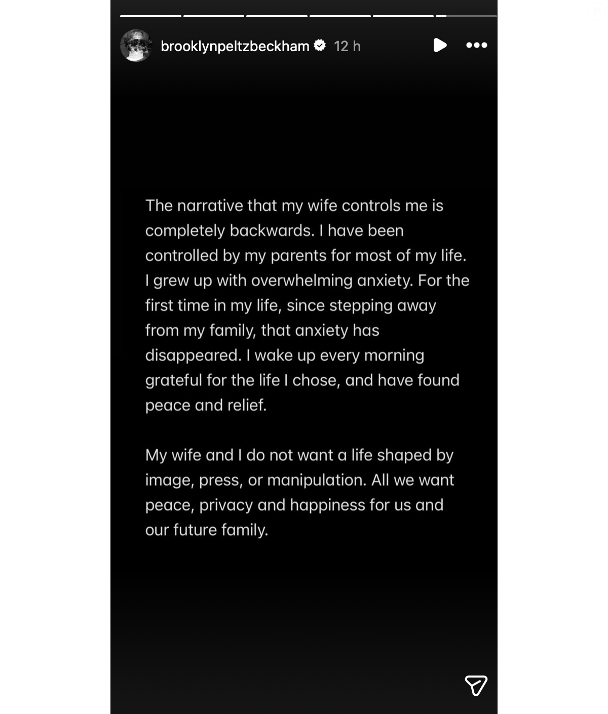 Photo : Capture Instagram Brooklyn Beckham - Purepeople