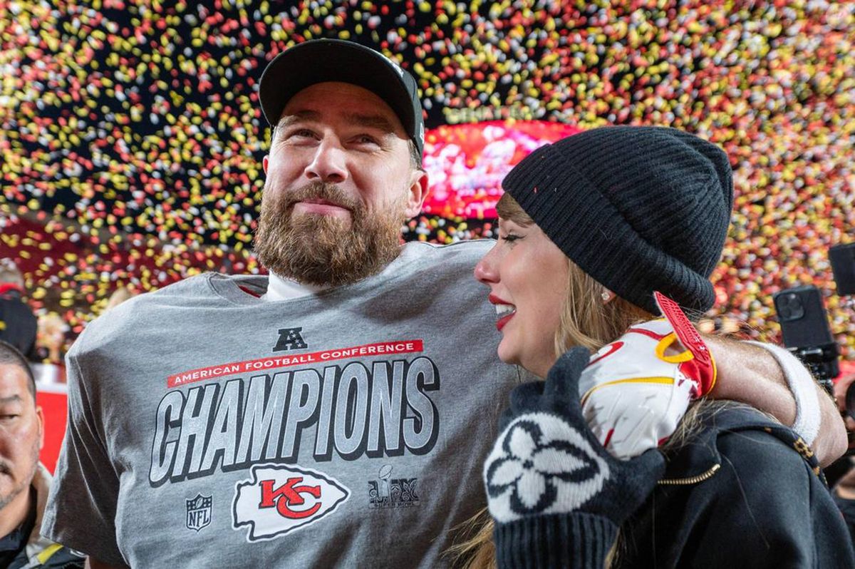 Photo : La jeune femme est venue encourager son chéri, Travis Kelce, joueur de Kansas City ...