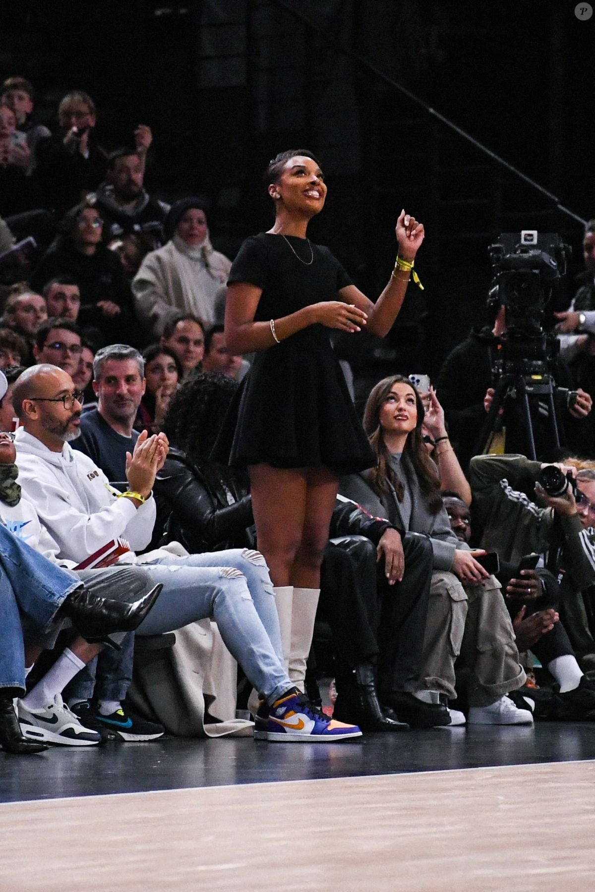 Photo : Miss France 2024, Angelique ANGARNI-FILOPON pendant le match de ...