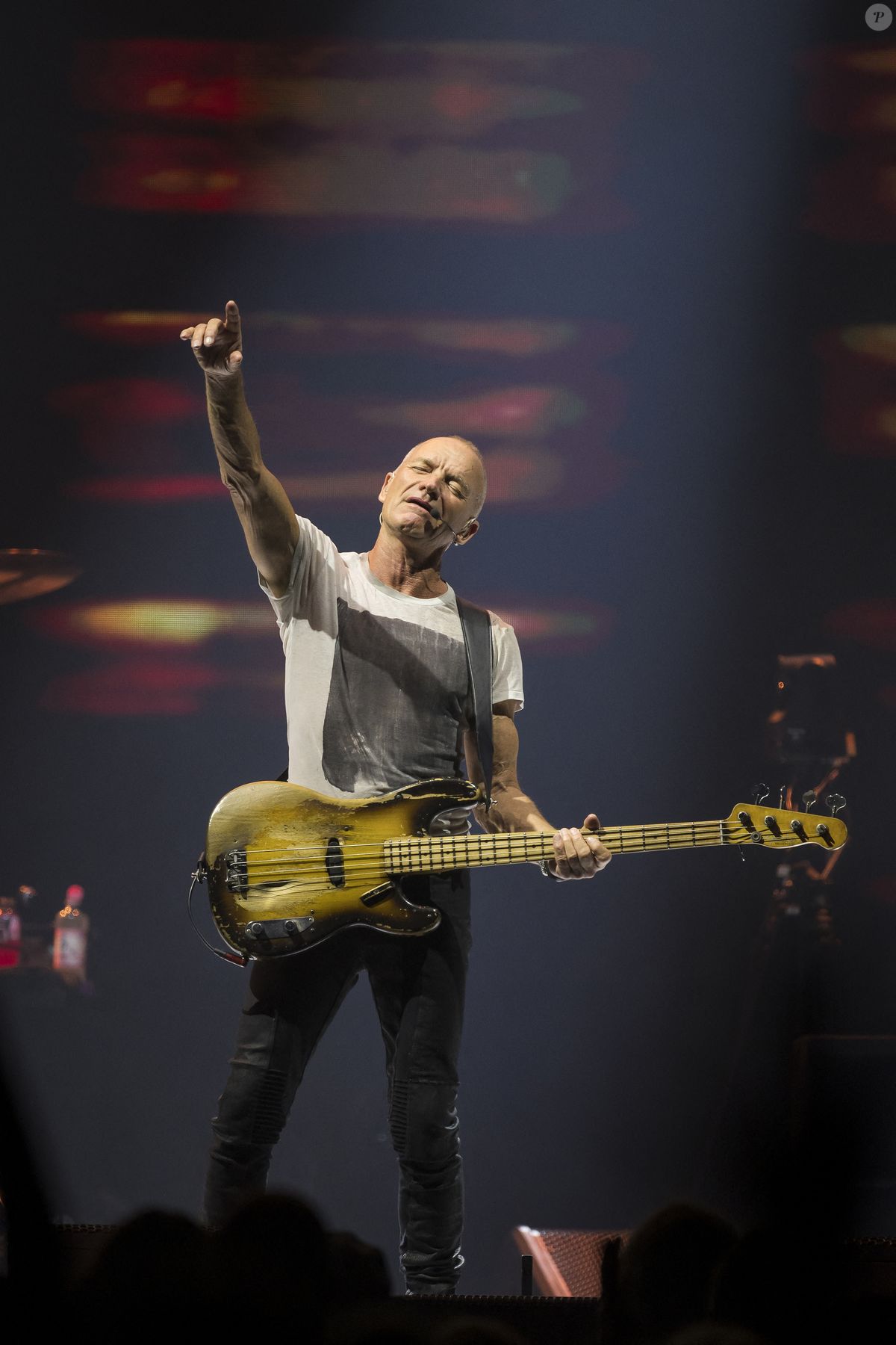 Photo : Sting (de son vrai nom Gordon Matthew Thomas Sumner, CBE) en concert lors de sa tournée ...