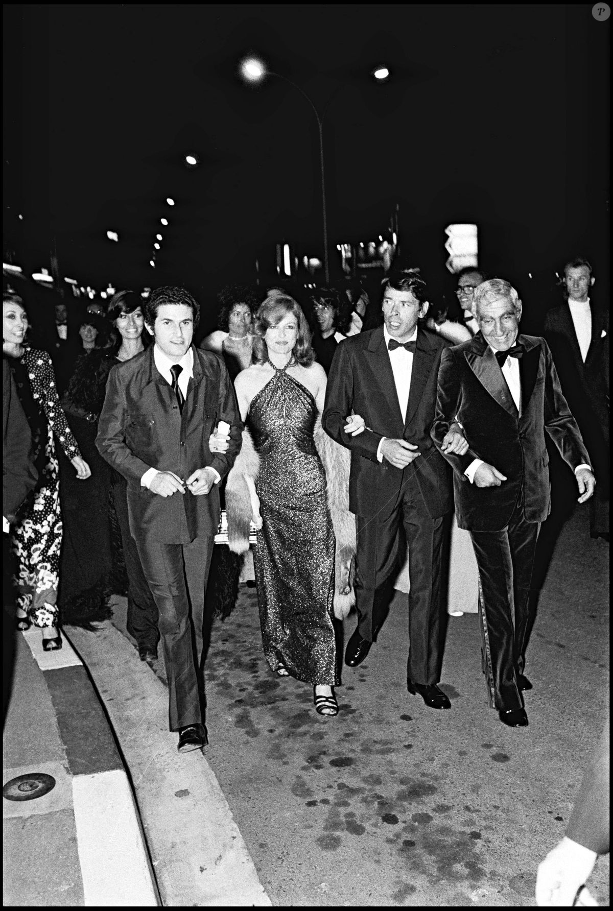 Photo : Claude Lellouch, Nicole Courcel, Jacques Brel et Charles Gérars ...