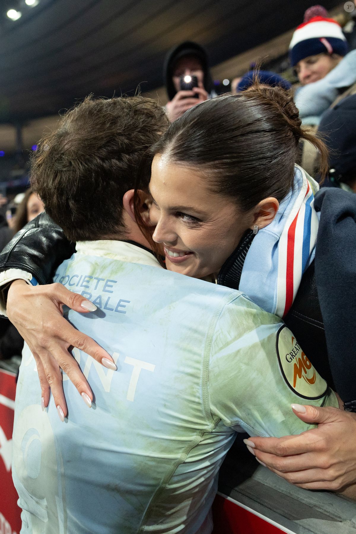 Photo : Exclusif - Antoine Dupont, Iris Mittenaere lors du match de ...