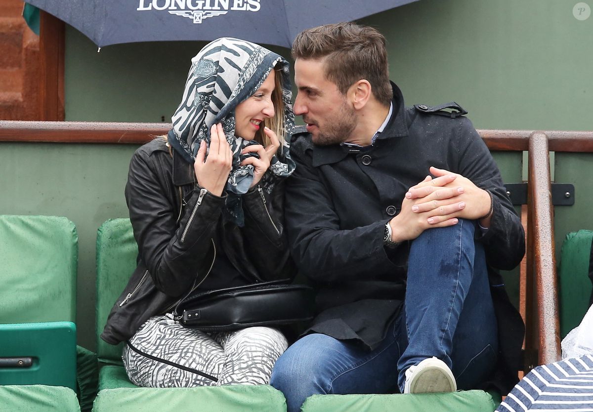 Photo : Audrey Lamy et son compagnon Thomas Sabatier aux Internationaux ...
