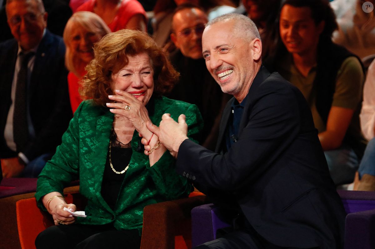 Photo : Exclusif - Gad Elmaleh et sa mère Régine lors de l'enregistrement de l'émission "Famille ...