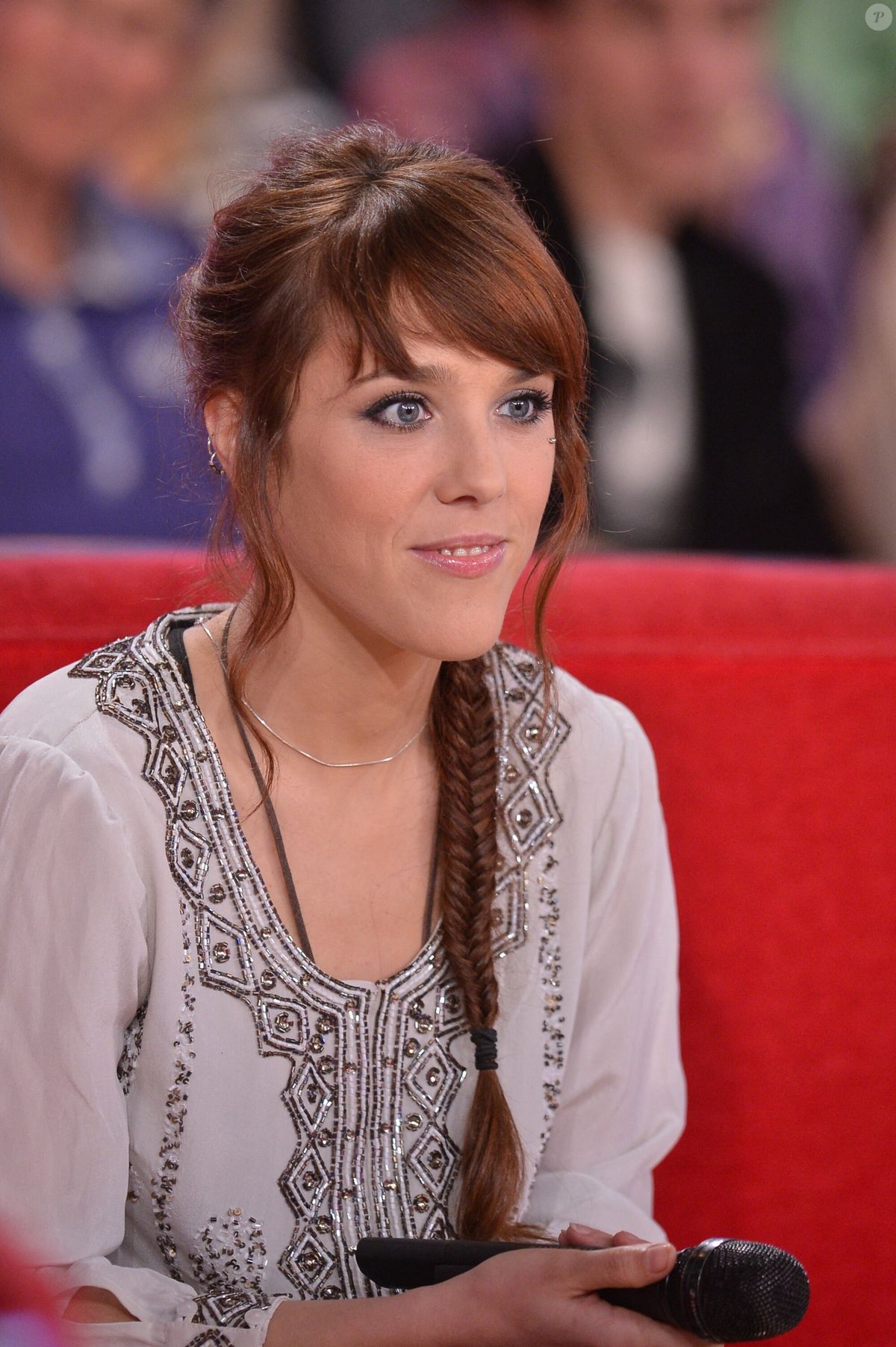 Photo : La chanteuse Zaz lors de l'enregistrement de Vivement Dimanche ...