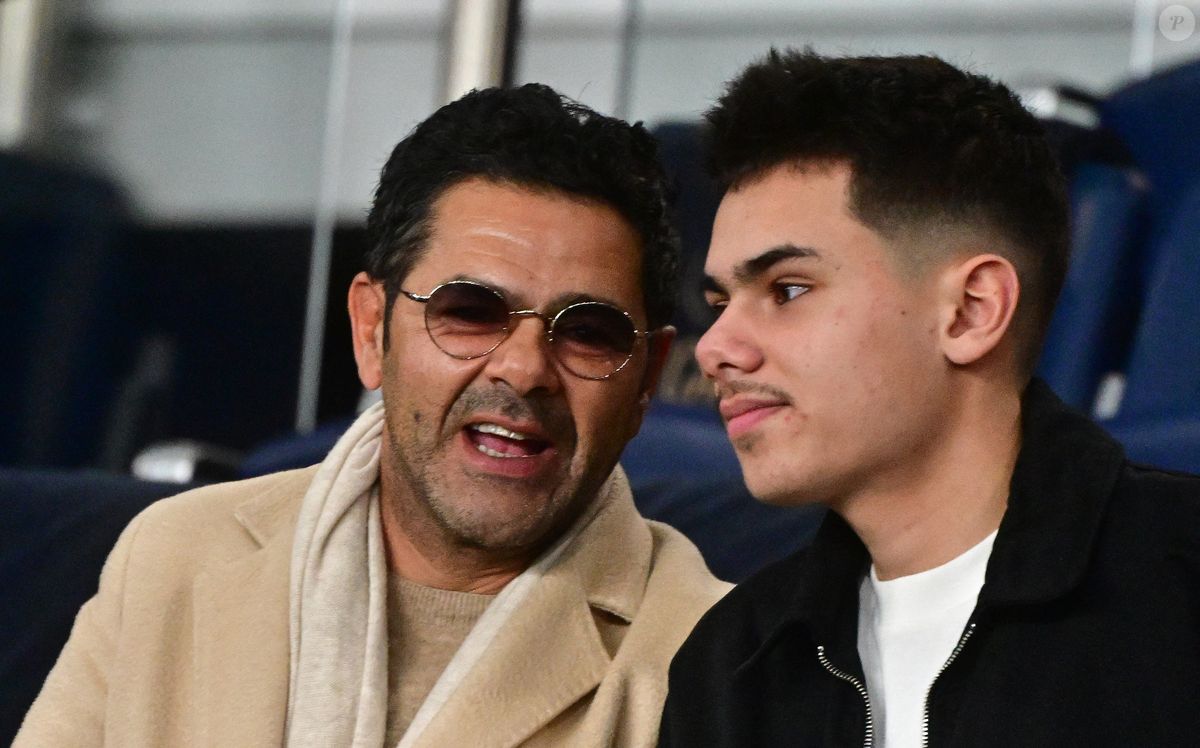 Photo : Jamel Debbouze et son fils Léon - Célébrités dans les tribunes ...