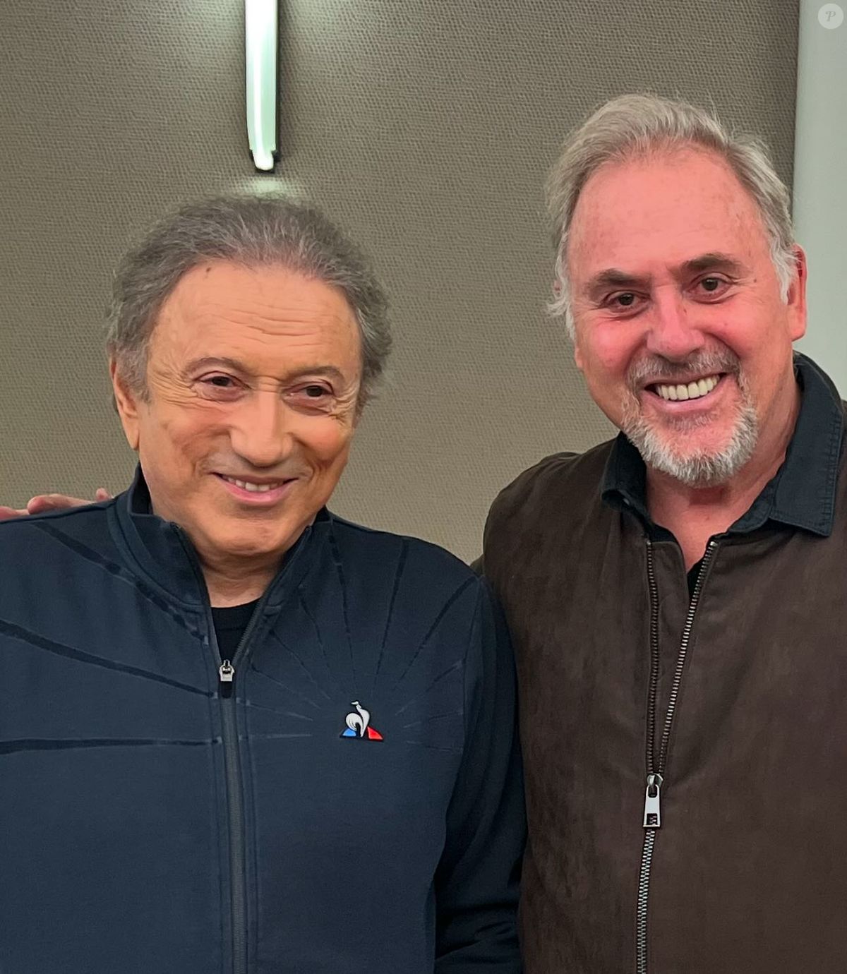 Photo : Philippe Risoli avec Michel Drucker. Photo postée sur Instagram ...