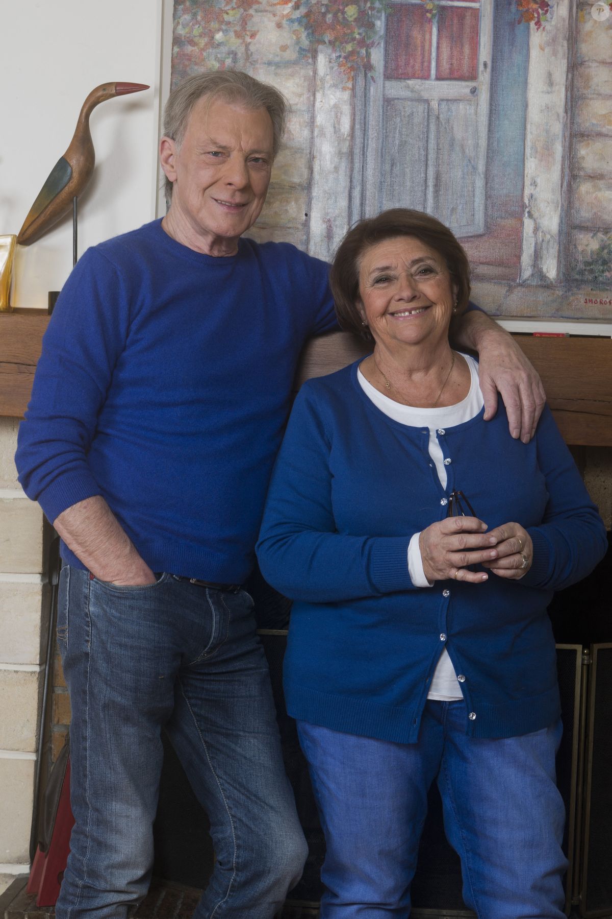 Photo : Herbert Leonard et sa femme Cléo chez eux à Barbizon le 2016/12 ...