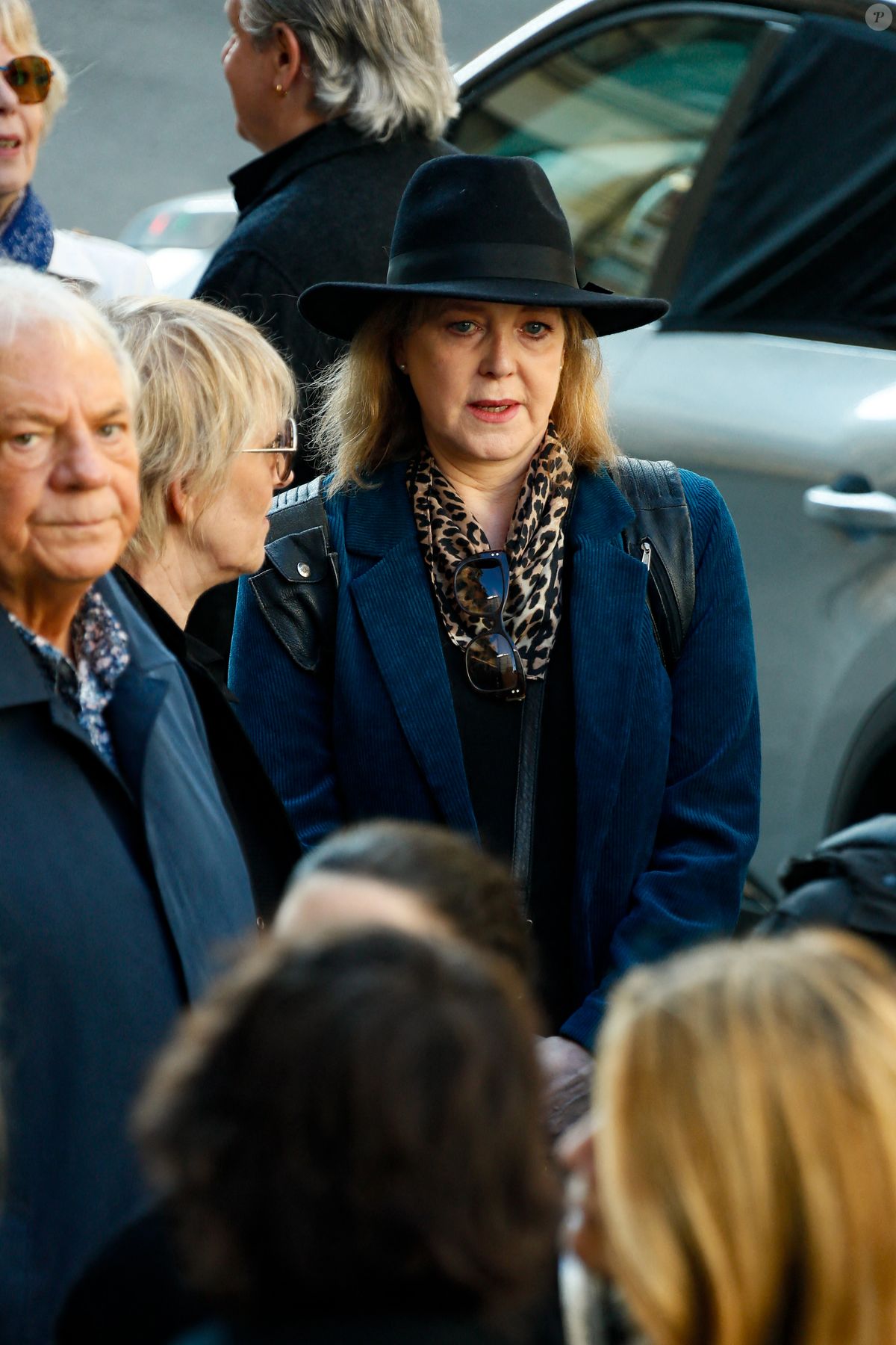 Photo : Agnès Soral s'est également rendue aux funérailles du cinéaste ...