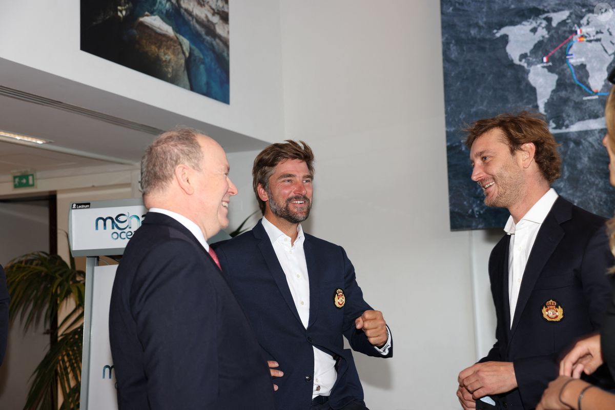 Photo : Le prince Albert II de Monaco, le navigateur Boris Herrmann ...