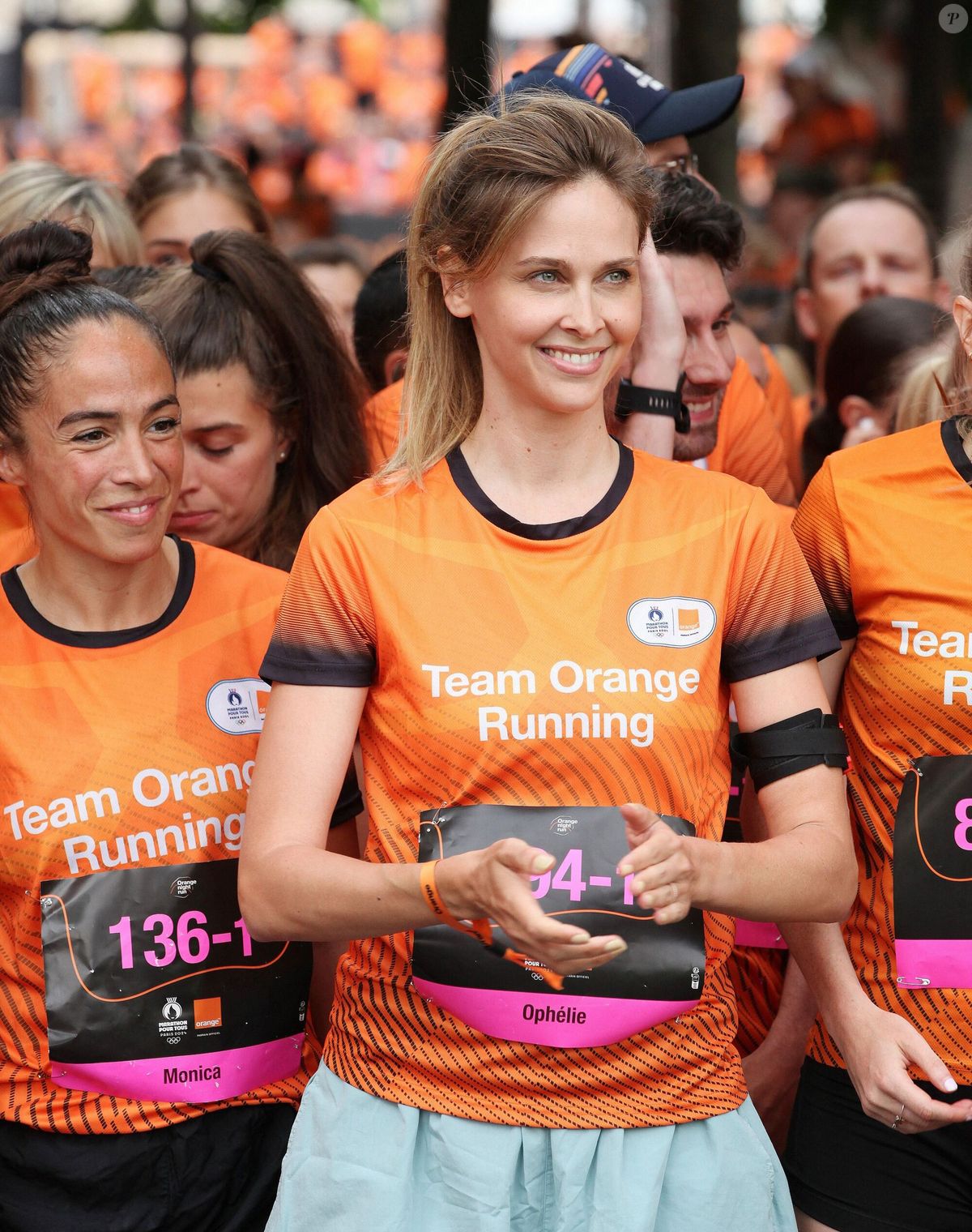 Photo : Ophélie Meunier (présentatrice) lors du marathon Orange Night ...