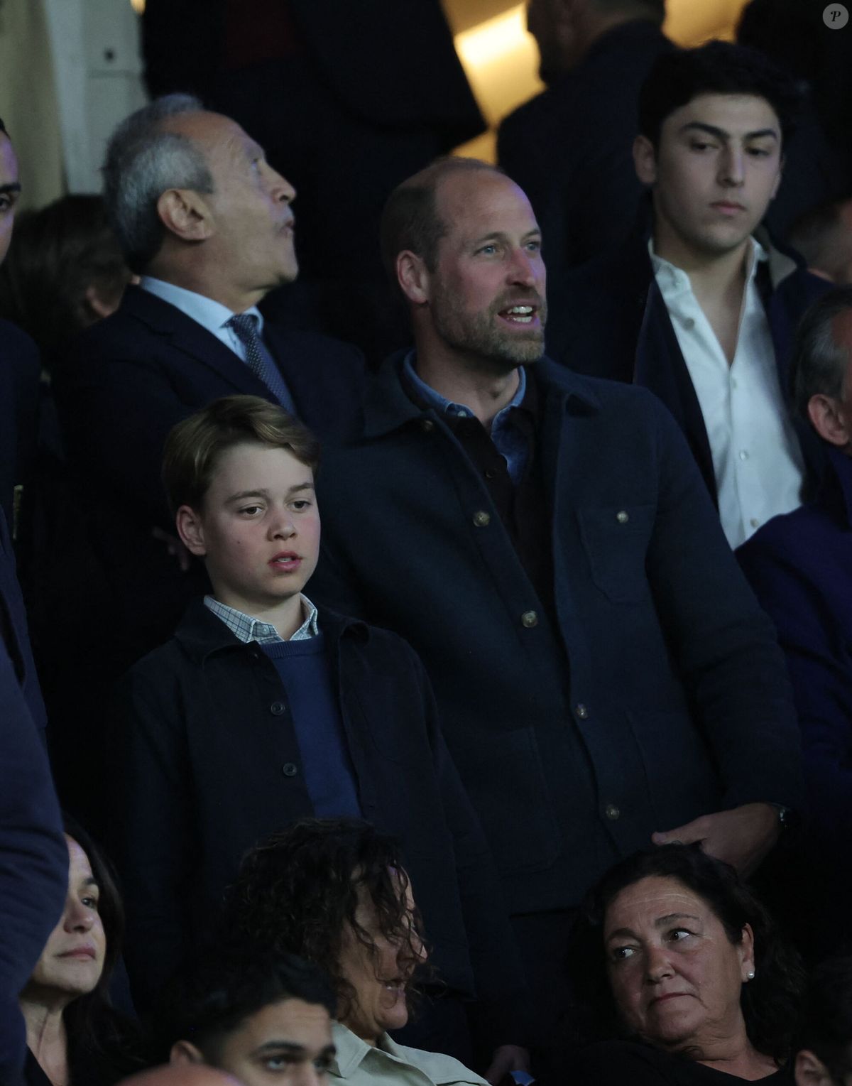 Photo : Puisque Aston Villa a perdu 3-1 contre le PSG. Le prince William, prince de Galles, et ...