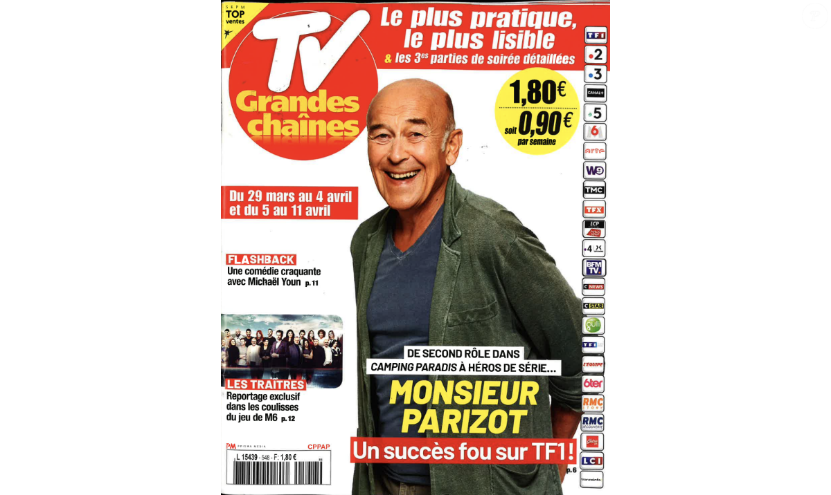 Photo : Patrick Paroux en couverture de "TV Grandes Chaînes". - Purepeople