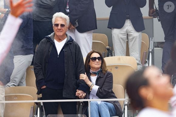 Photo : Dustin Hoffman, Lisa Hoffman en tribune pour la finale ...